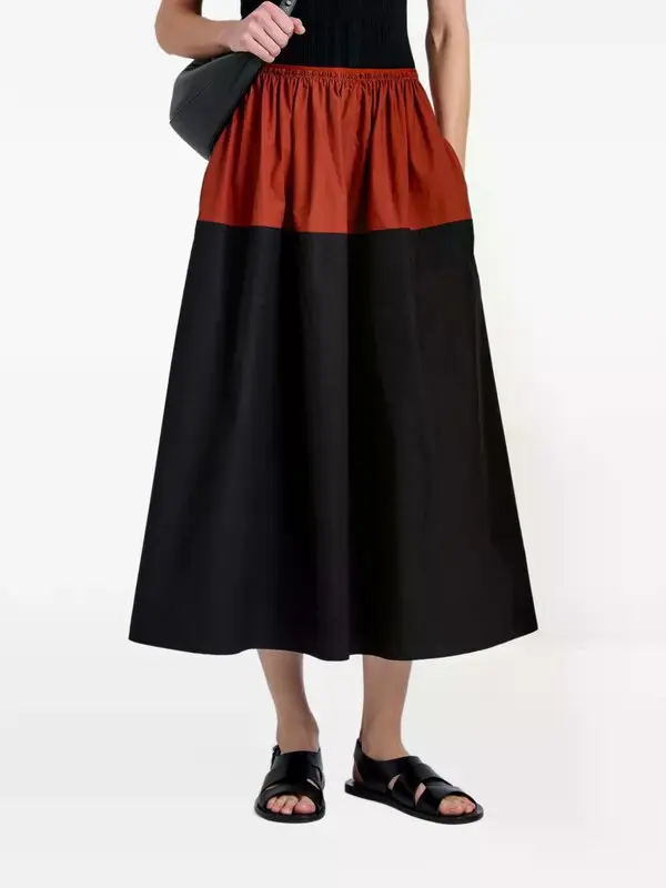 Proenza Schouler White Label Nyla Poplin Skirt - Black
