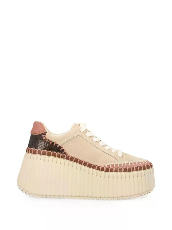 Chloé Nama Whipstitch Sneakers - Neutrals