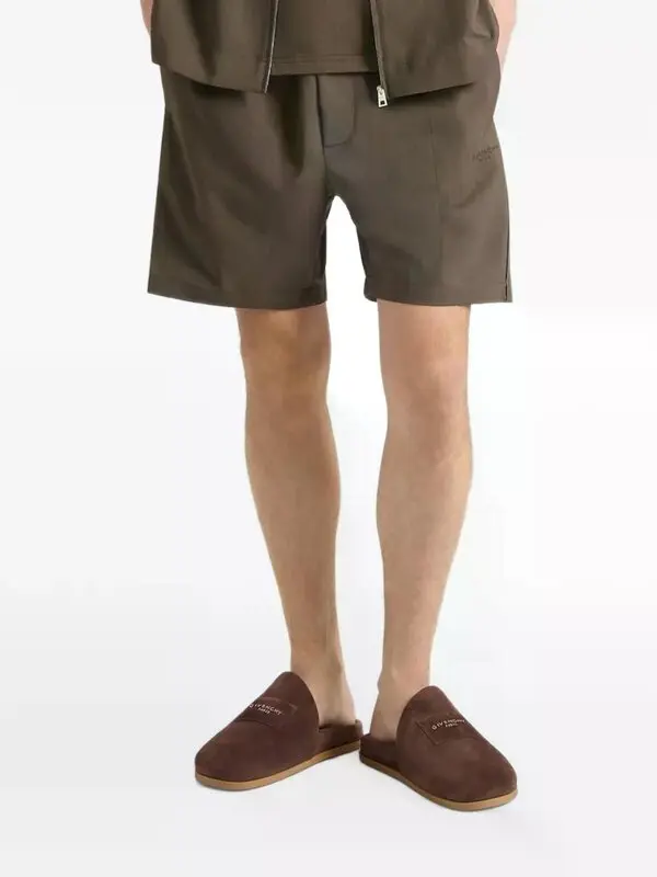 Givenchy Logo-embroidered Shorts - Brown