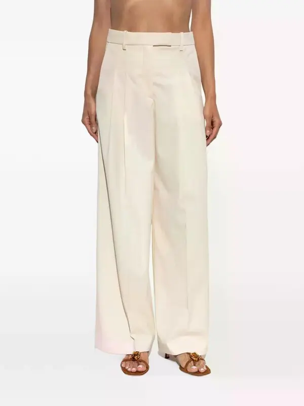 BY MALENE BIRGER Taalia Pleated Wide-leg Trousers - Neutrals