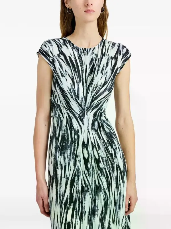 Proenza Schouler White Label Miranda Printed Jersey A-line Dress - Blue