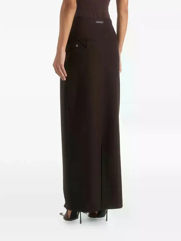 Manière De Voir Maniere De Voir Regine Tailored Maxi Skirt - Brown