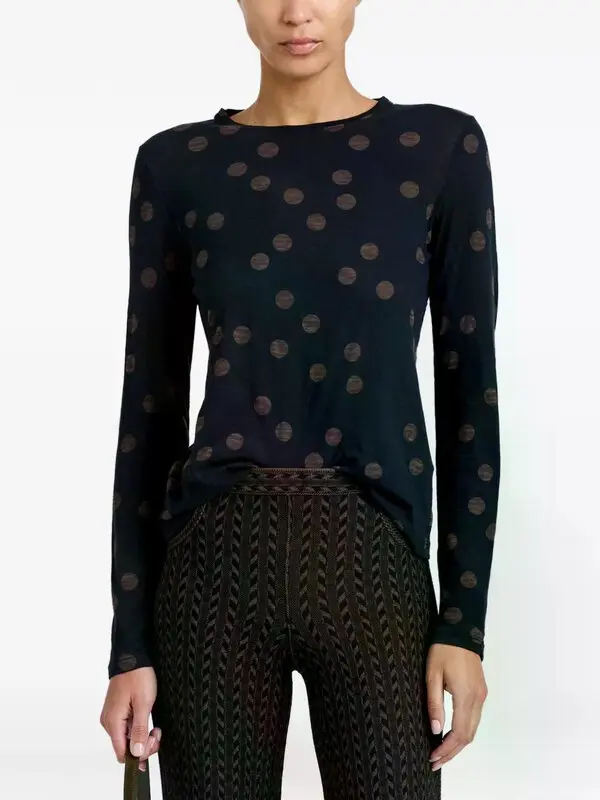 Proenza Schouler Mia Top In Polka-dot Jersey