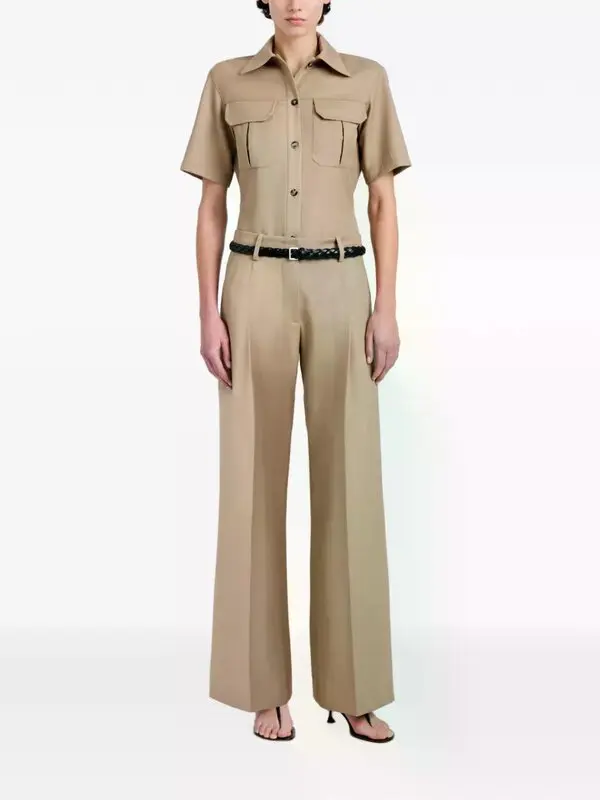 Proenza Schouler Nali Top In Wool Gabardine