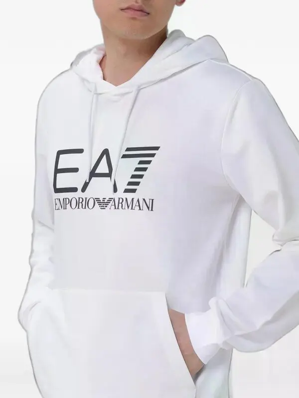 EA7 Logo-print Drawstring Hoodie