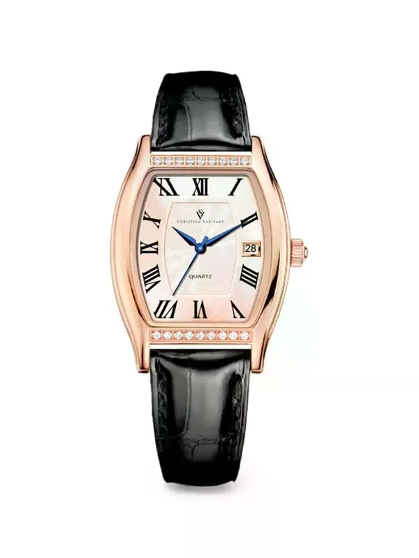 CHRISTIAN VAN SANT Gemma 34mm Watch With Crystal-embellished Bezel - Pink