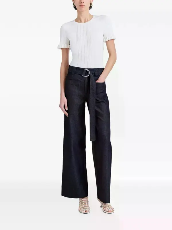 Proenza Schouler White Label Lina Pants In Stretch Twill - Blue