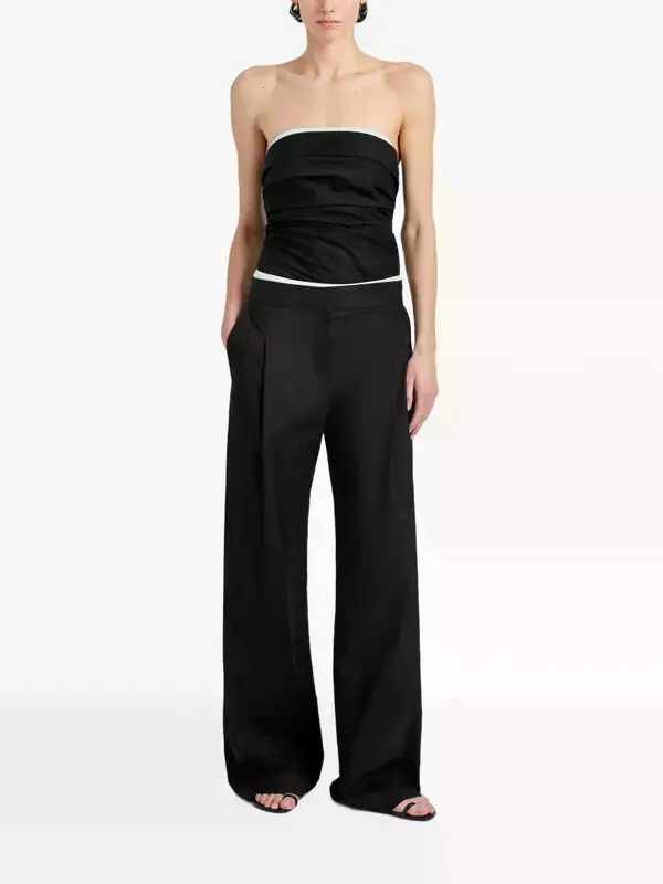 Proenza Schouler White Label Coralie Poplin Wide-leg Trousers