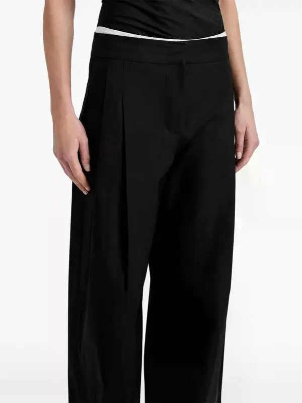 Proenza Schouler White Label Coralie Poplin Wide-leg Trousers