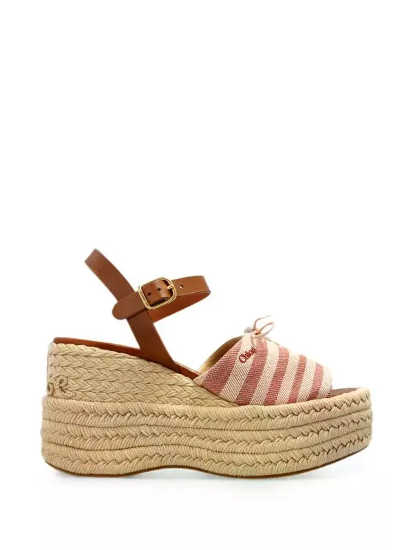 Chloé Striped Platform Sandals - Multicolour