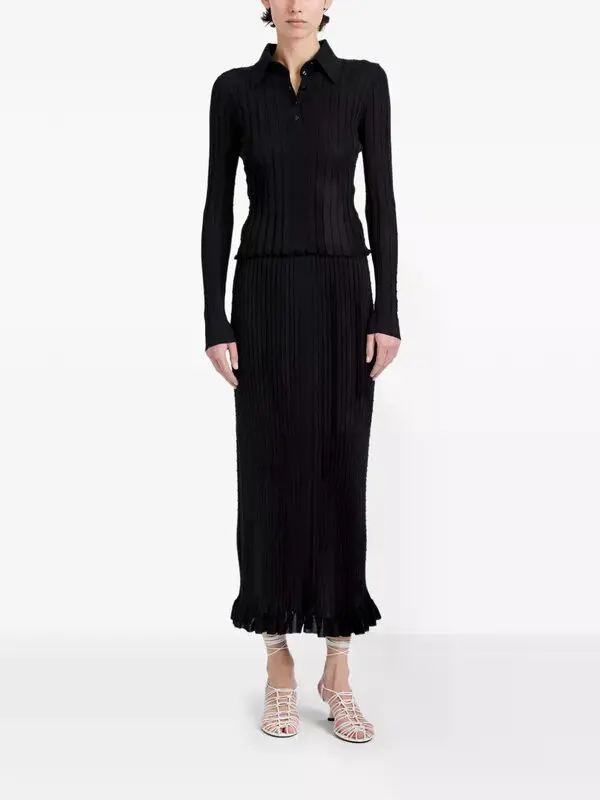 Proenza Schouler Monet Skirt In Fine Bobble Knit - Black
