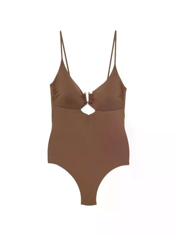 FISICO Cut-out Swimsuit - Brown