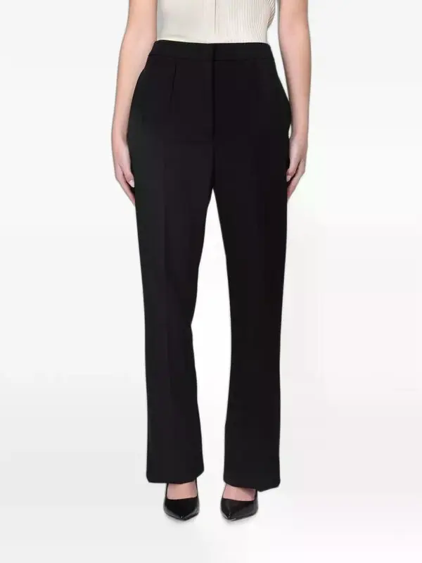 Patrizia Pepe Slim-fit Crepe Trousers - Black