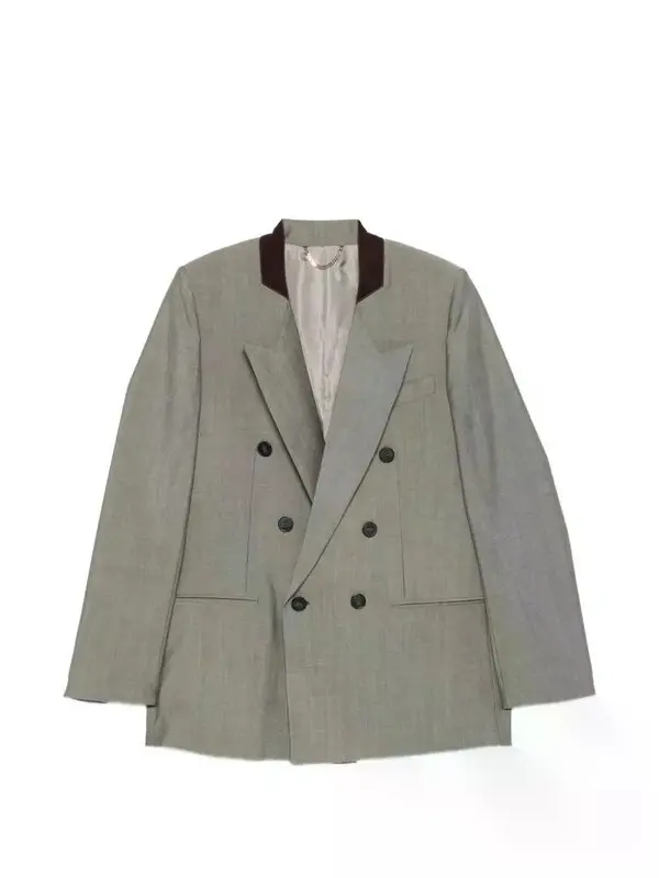 Victoria Beckham Beatrice Double-breasted Blazer - Grey