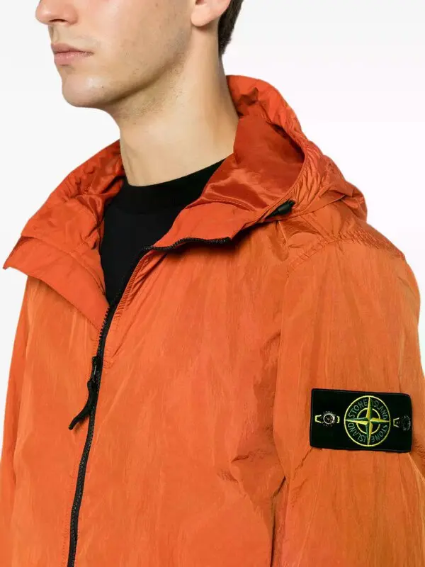 Stone Island Logo Patch Hooded Jacket