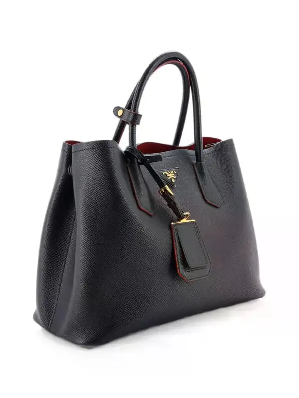 Prada Cuir Double Saffiano Leather Medium Tote Bag