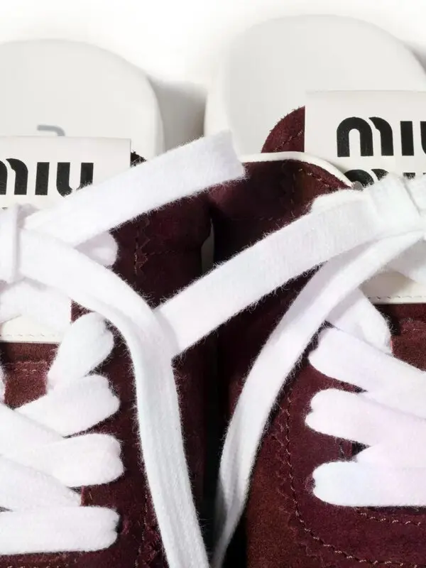 Miu Miu Plume Suede Mules