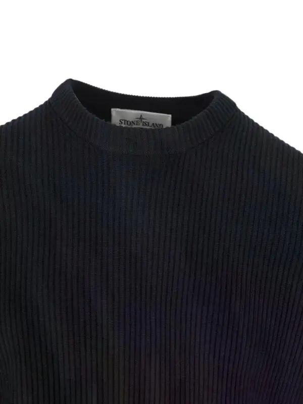 Stone Island Ribbed-knit Logo-patch Sweater