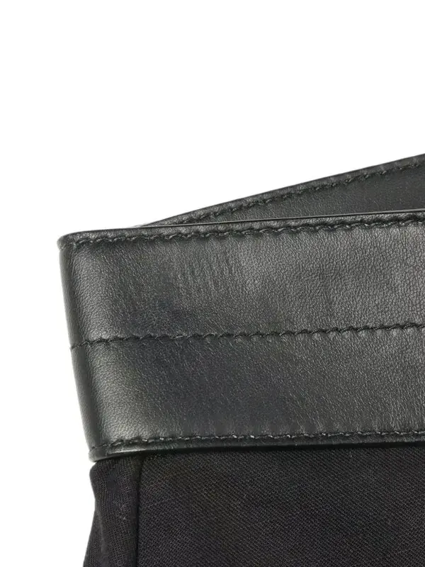 Loewe 2010s Leather-trim Wrap Mini Skirt