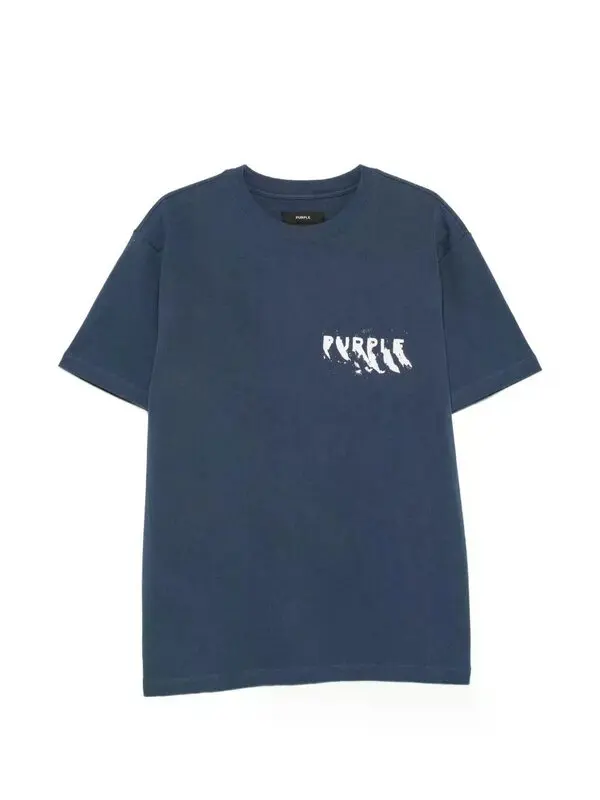 PURPLE BRAND Logo-print T-shirt - Blue