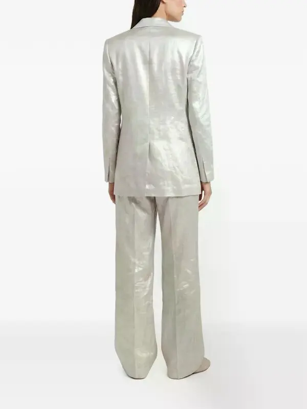 Brunello Cucinelli Metallic-effect Double-breasted Suit