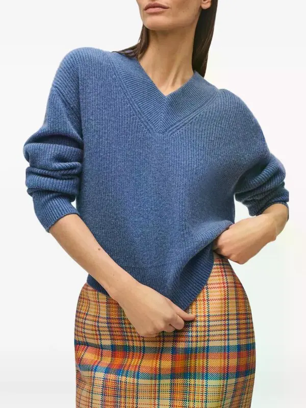 Brandon Maxwell Maris Rib-knit Sweater