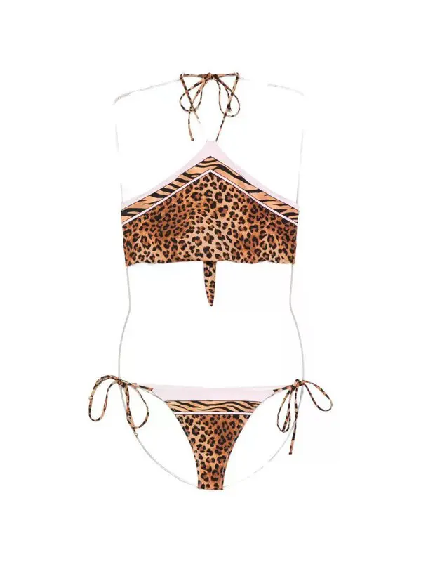 MC2 SAINT BARTH Animal-print Halterneck Bikini