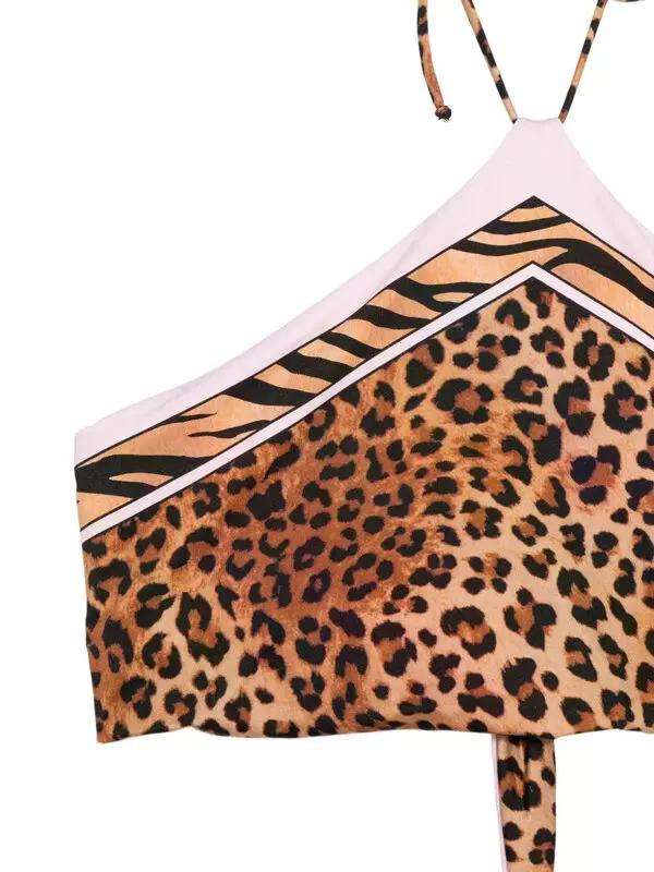 MC2 SAINT BARTH Animal Print Halterneck Bikini