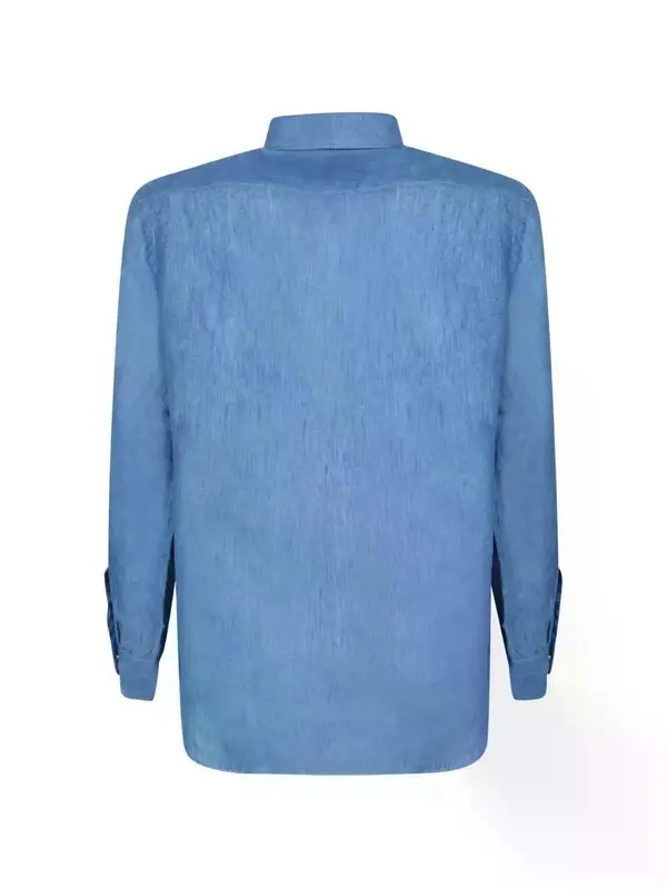 DELL'OGLIO Long-sleeve Spread-collar Shirt