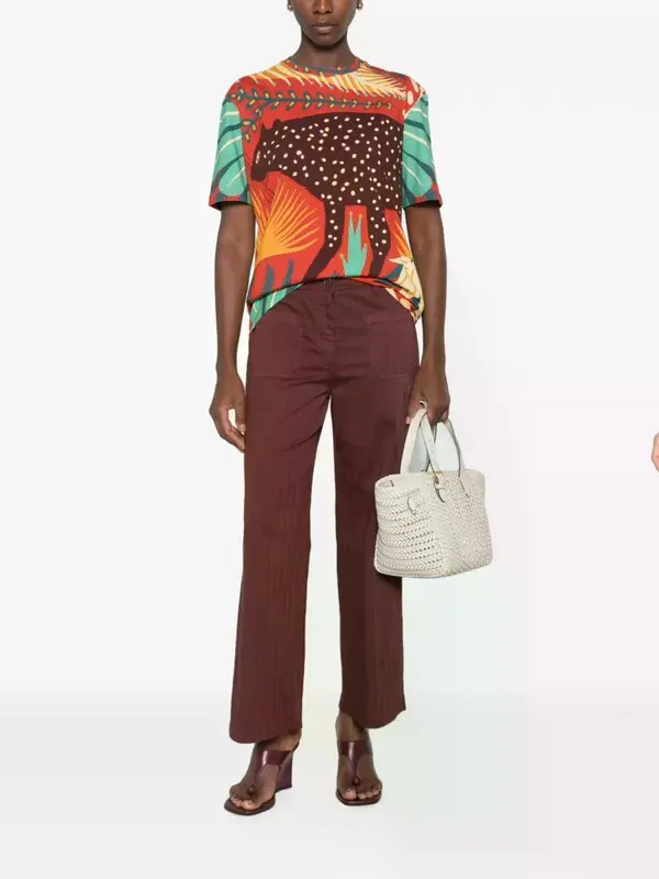 Etro Graphic Print Short Sleeve T-shirt - Red