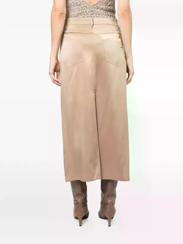 Brunello Cucinelli Straight-cut Midi Skirt - Neutrals