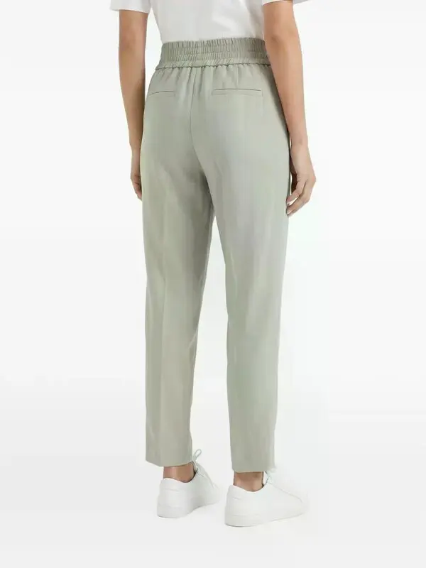 Brunello Cucinelli Elasticated-waistband Cropped Trousers