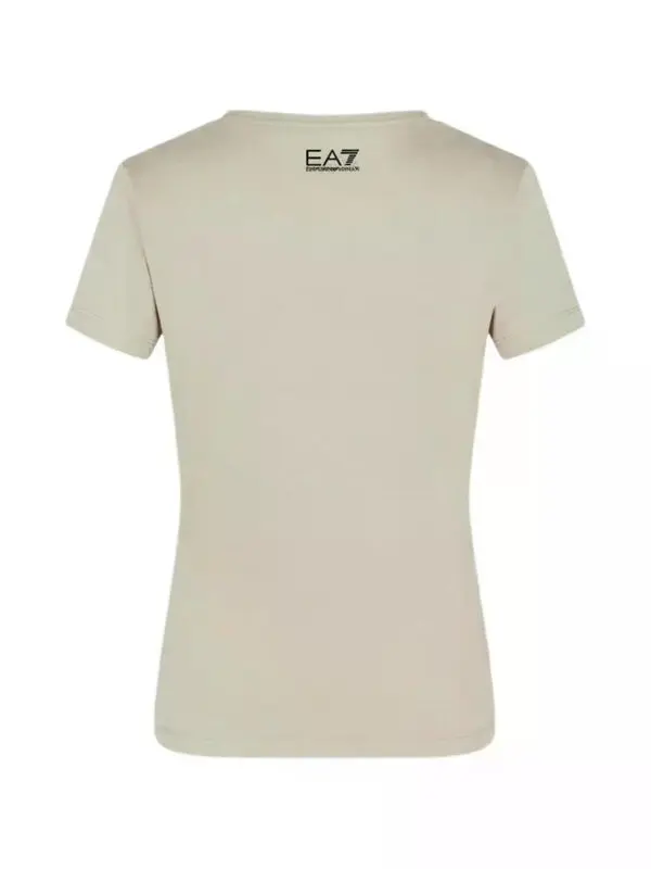 EA7 Jersey Crew Neck T-shirt With Logo Print