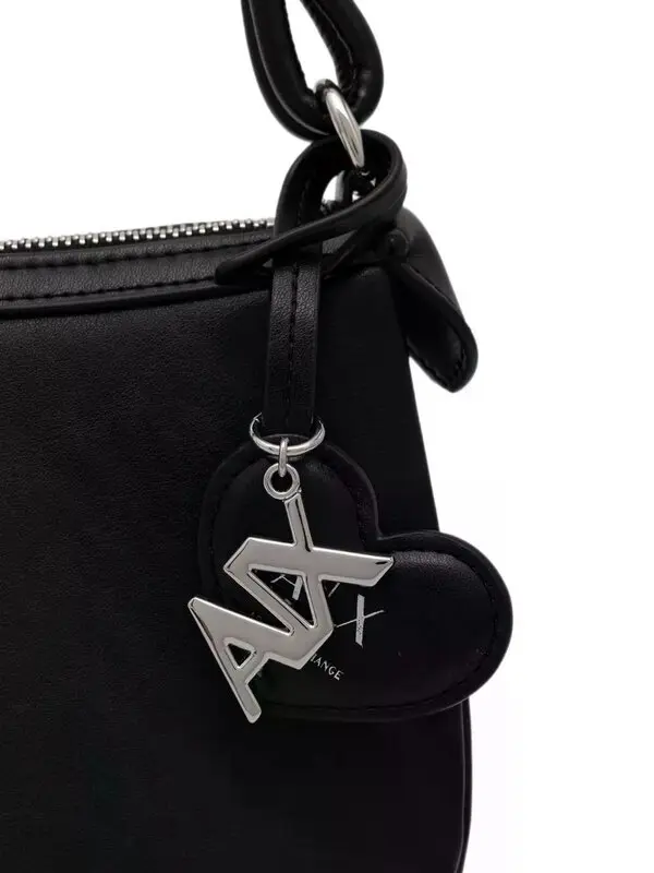Armani Exchange Braided-handle Logo-charm Shoulder Bag