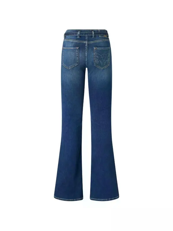Pinko Love Birds Buckle Flared Jeans