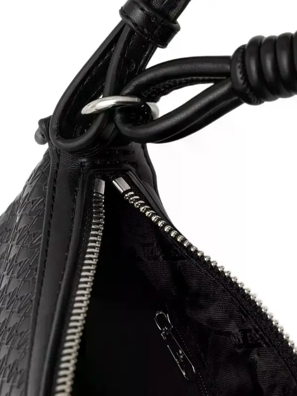 Armani Exchange Mini Monogram-embossed Braided-handle Shoulder Bag