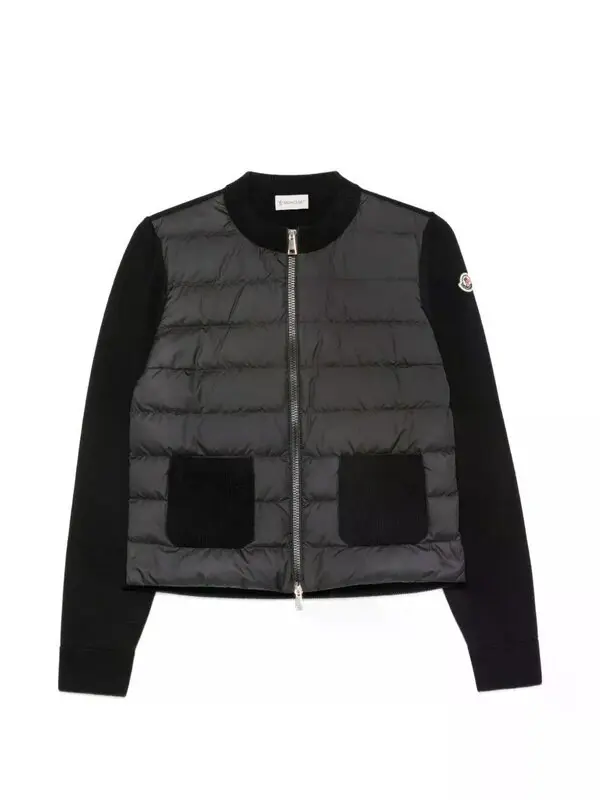 Moncler Quilted Panel-detail Sweater - Black