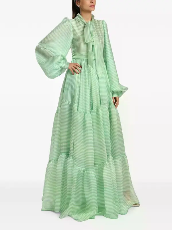 MIAU BY CLARA ROTESCU Striped Maxi Dress