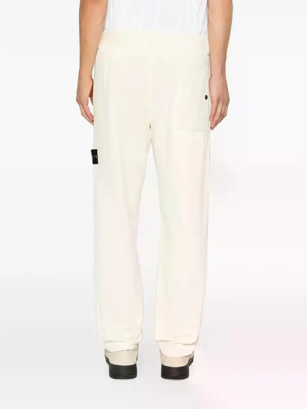 Stone Island Corduroy Trousers With Compass Motif