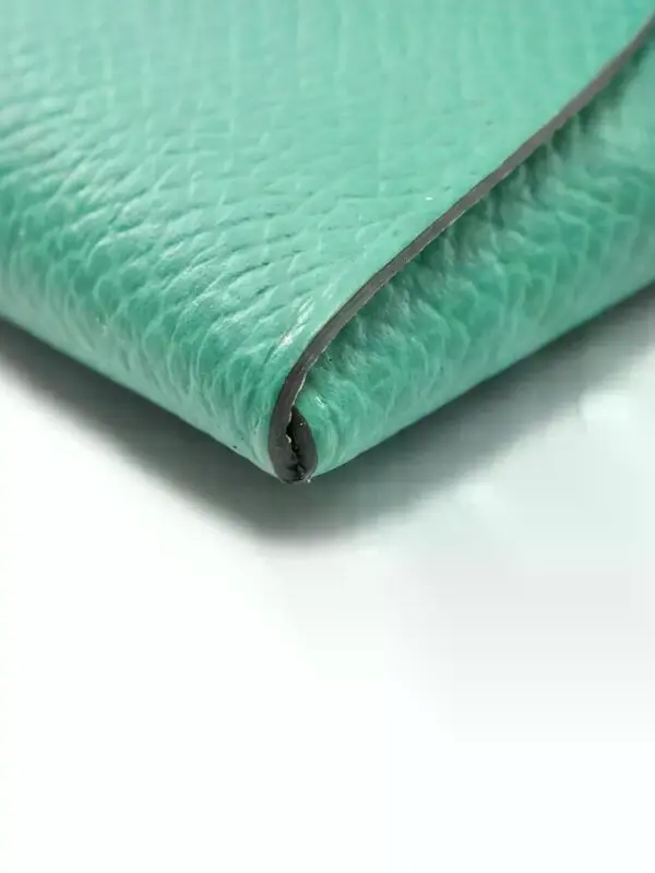 Hermès Bastia Verso Leather Coin Purse - Green