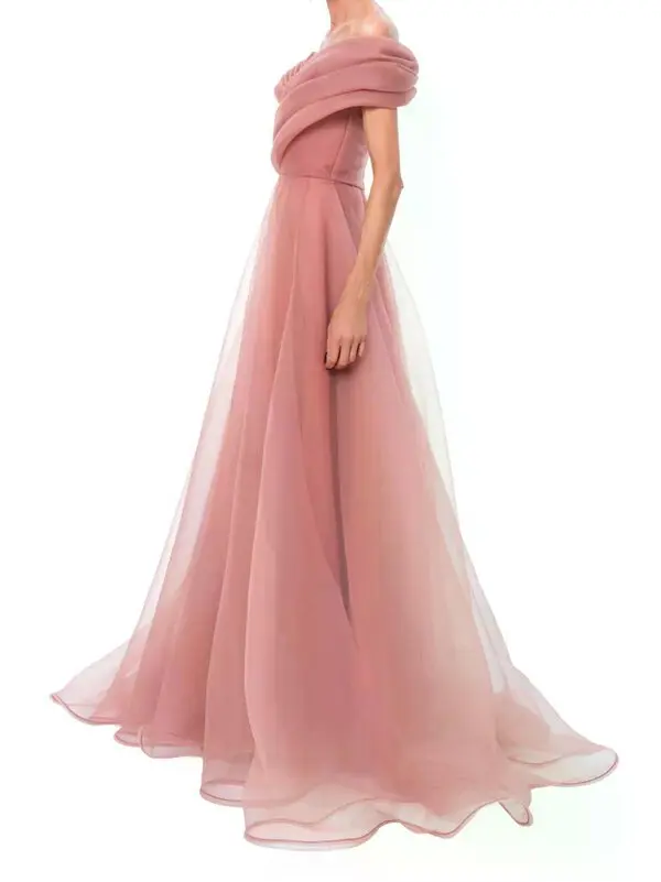 ANA RADU Off-shoulder Draped Maxi Dress