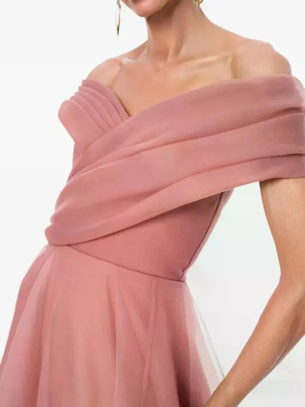 ANA RADU Off-shoulder Draped Maxi Dress