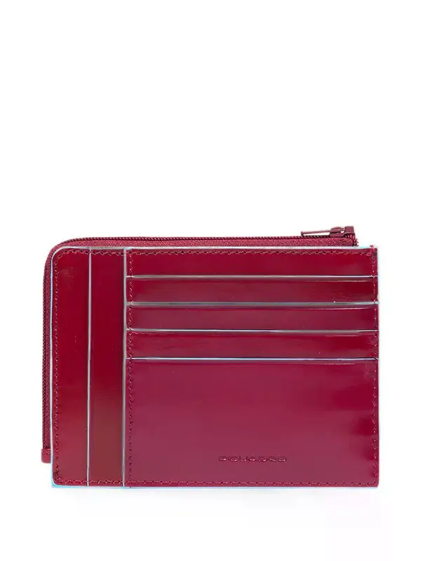 PIQUADRO Zipped Leather Card Holder