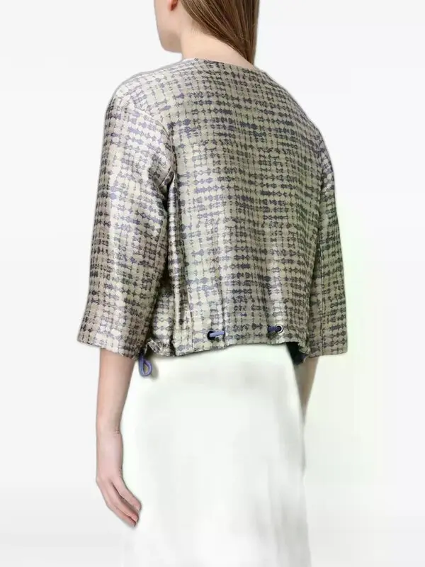 Emporio Armani Jacquard-pattern Drawstring Jacket