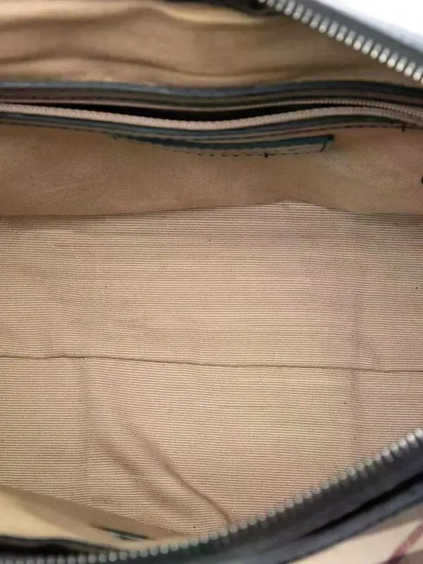 Burberry Patent Trimmed Nova Check Satchel