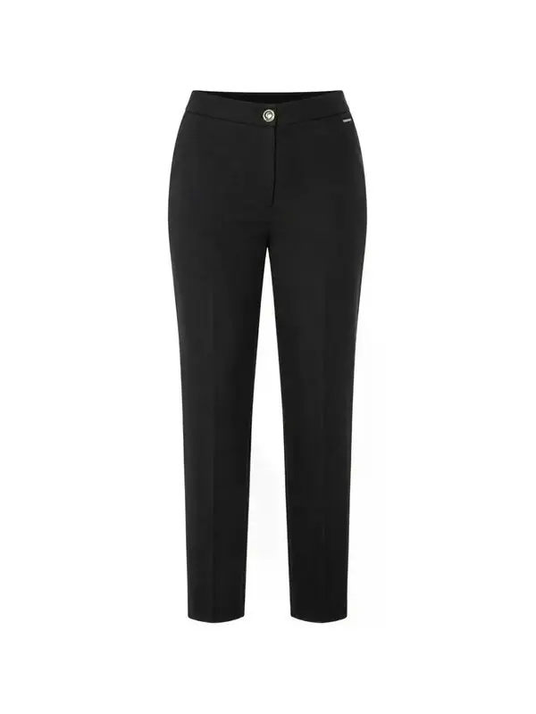 Just Cavalli Pressed-crease Split-hem Trousers - Black