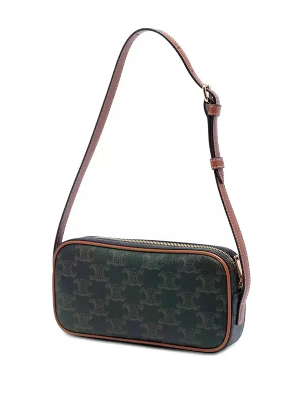 Celine 2022 Mini Triomphe Cuir Coated Canvas Camera Bag Shoulder Bag