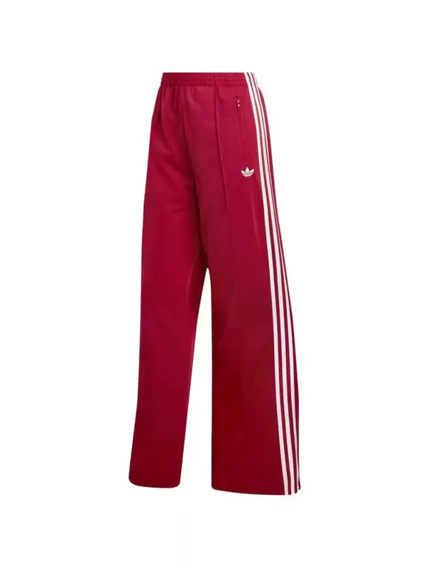 Adidas Firebird Loose-fit Track Pants With Side Stripe Detail - Red