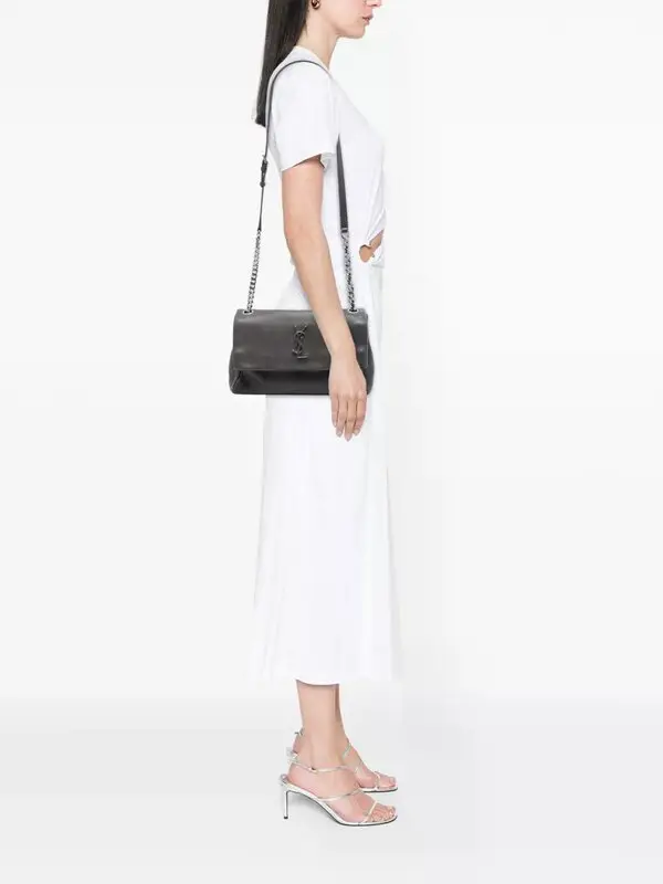 Saint Laurent Medium Grain De Poudre West Hollywood Crossbody Bag - Grey