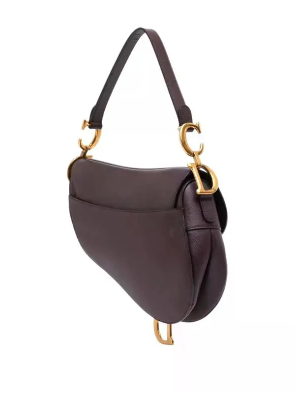 Dior 2019 Mini Grained Calfskin Saddle Bag Satchel